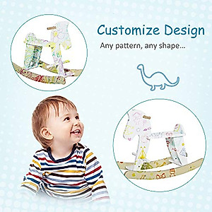 Qaba Wooden Rocking Horse Toddler Baby Ride-on Toys for Kids 1-3 Years with Classic Design & Solid Workmanship, White