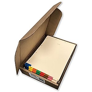Tabbies 8-Bottom Tab Medical Chart Index Set , Red, Brown, Blue, Orange, Yellow, Green , 8-1/2" x 11-3/8"