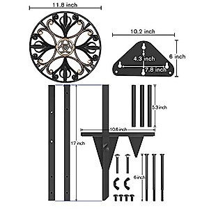 GOFORWILD Garden Hose Holder, Decorative Hose Butler Sturdy Water Hose Rack, Durable Wall Hose Hanger, Holds 125-Feet of 5/8-Inch Hose, Hose Reel, Made of Stainless Cast Aluminum, 7008