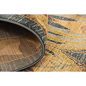 Unique Loom Edinburgh Collection Classic Oriental Traditional French Country Inspired Border Design Area Rug, 8' 0" x 8' 0", Blue/Beige