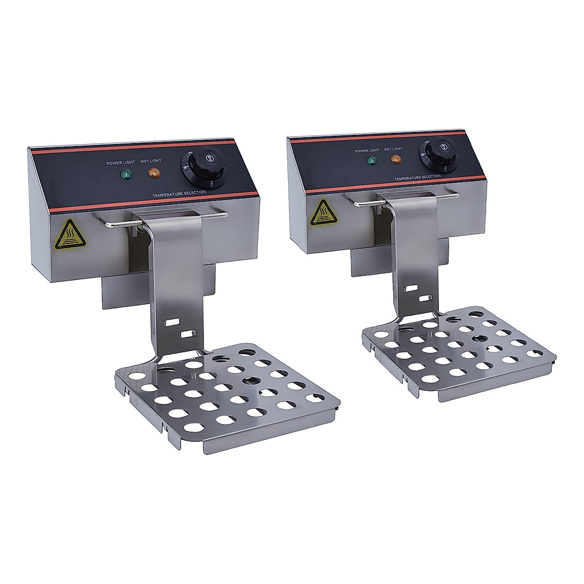 TAIMIKO Commercial Deep Fryer, Countertop Deep Fryer with Handle&Basket,Stainless Steel Electric Deep Fryer for Commercial Restaurant Fast Food Restaurant (1300W×2,6L×2)