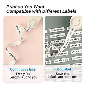 Makeid Label Maker Machine with Tape HD (300dpi), Portable Bluetooth L1 Label Printer Handheld Label Printer Custom Stickers with Multiple Templates for Home Office Organization Easy to Use