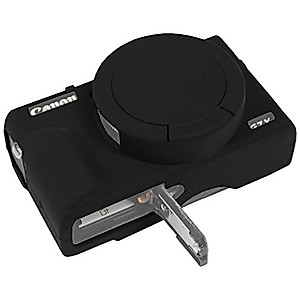 Easy Hood Case for Canon Powershot G7 X Mark III Digital Camera, Soft Silicone Protective Cover with Removable Lens Cover for Canon Powershot G7X Mark III DSLR Camera (Black)