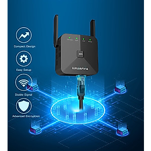 WiFi Extender Signal Booster - Covers Up to 9600 Sq.ft and 45 Devices, 2023 Newest Wireless Signal Amplifier with Ethernet Port & Access Point, Easy Setup, Alexa Compatible