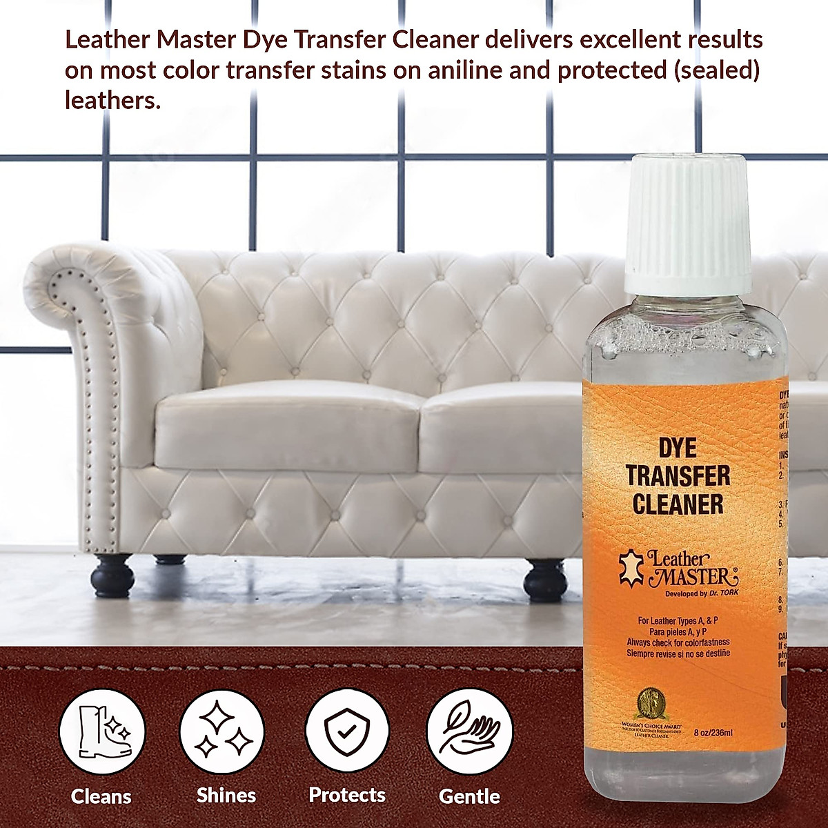 Leather Master Leather Dye Transfer Cleaner 236 milliliters