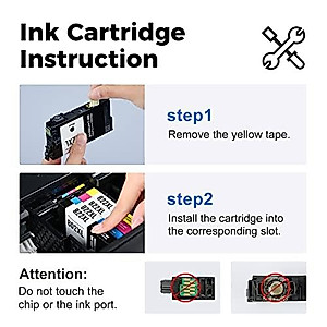 MYCARTRIDGE Remanufactured Ink Cartridge Replacement for Epson 822XL 822 XL T822XL Fit for Workforce Pro WF-4830 WF-3820 WF-4834 WF-4820 Printer (Black, Cyan, Yellow, Magenta, 4-Pack)