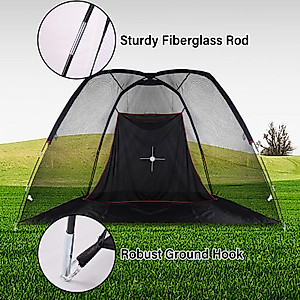 PGL Golf Net,10x6.5ft Golf Training Netting for Practice,Indoor Outdoor Golf Driving Hitting Target Net, Golf Swing Net for Backyard,Easily Set up Golf Net with Carrying Bag/Target