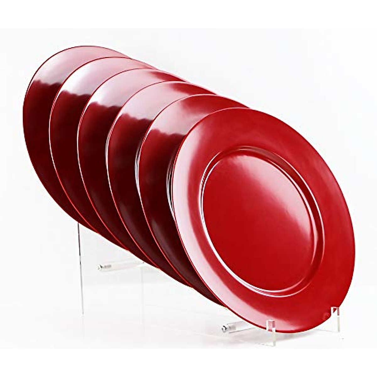 Calypso Basics by Reston Lloyd Melamine Dinner Plate, Set of 6, Red