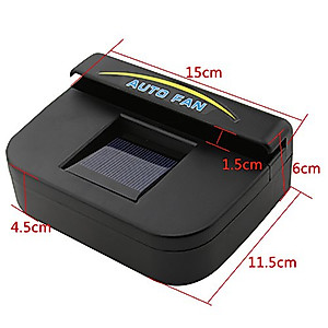Fordex Group Solar Powered Car Auto Air Vent Cooling Fan System As Seen on Tv