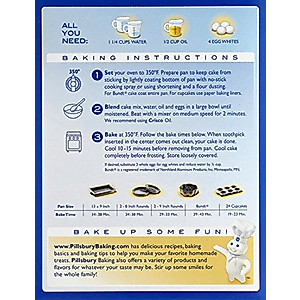 Pillsbury Traditional Cake & Cupcake Baking Mix, Vanilla, 15.25 Oz, Pack of 12