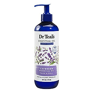 Dr Teal's Lavender Thick & Full Essential Oil Conditioner, Sulfate Free, 16 Fl Oz