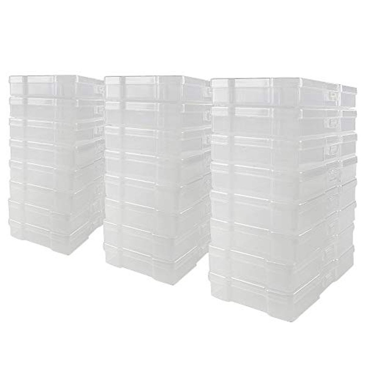 novelinks Photo Case 4" x 6" Photo Storage Boxes - Photo Organizer Cases Photo Keeper Picture Storage Containers Box for Photos - 24 PACK (Clear)