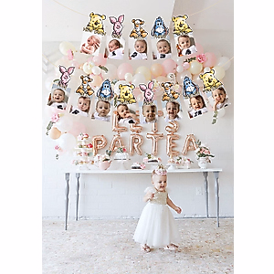 Winnie Party Banner For 1st Birthday Decoration,First Birthday Baby Photo Banner Party Decoration Party Supplies