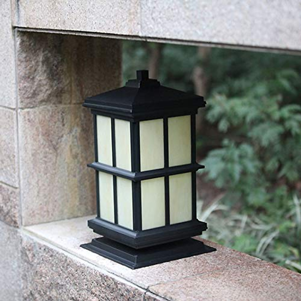 LZQDM Simple Chinese Style Column Head Lamp LED Doorpost Garden Lamp Waterproof Super Bright Villa Fence Home Door Lamp