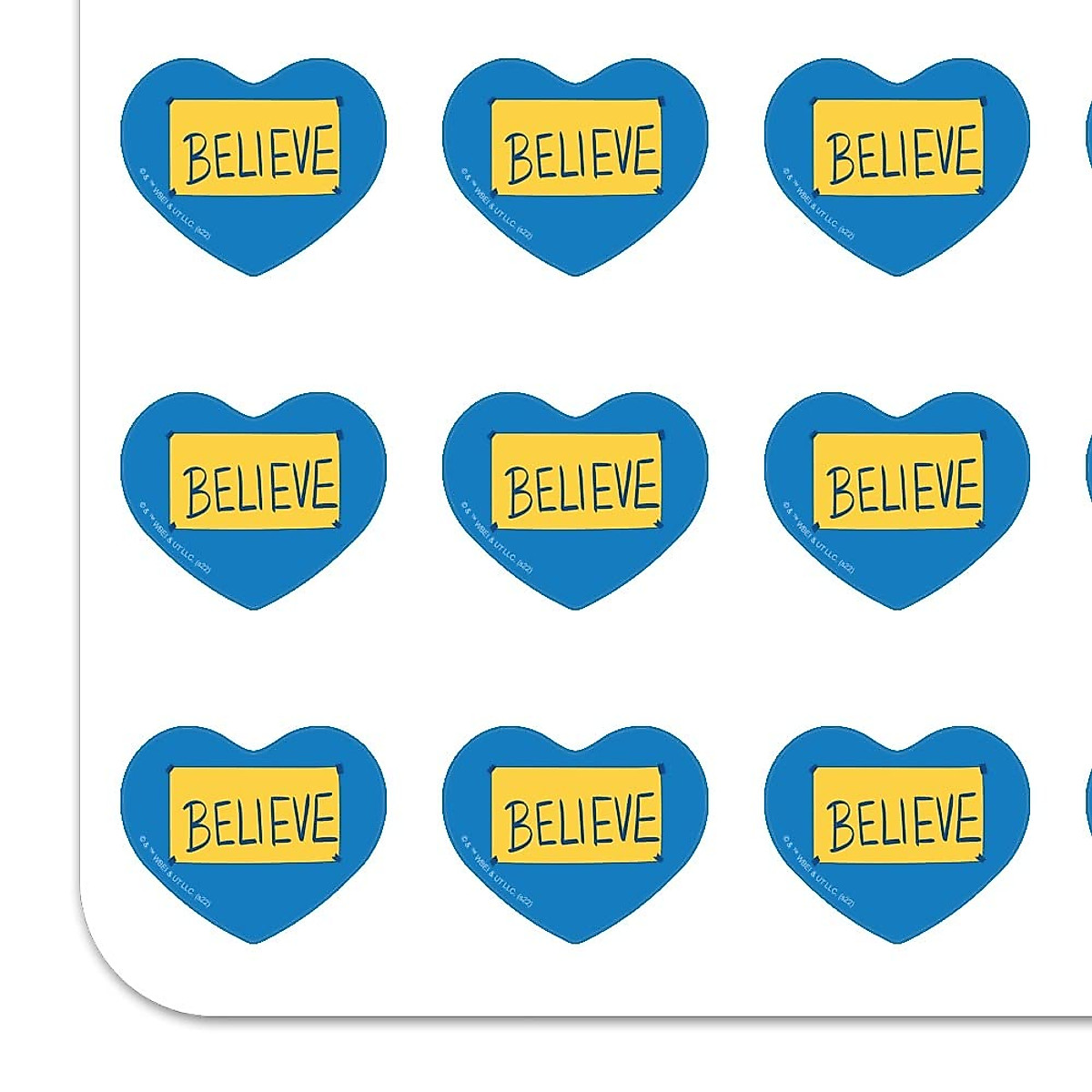 Ted Lasso Believe Heart Shaped Planner Calendar Scrapbook Craft Stickers