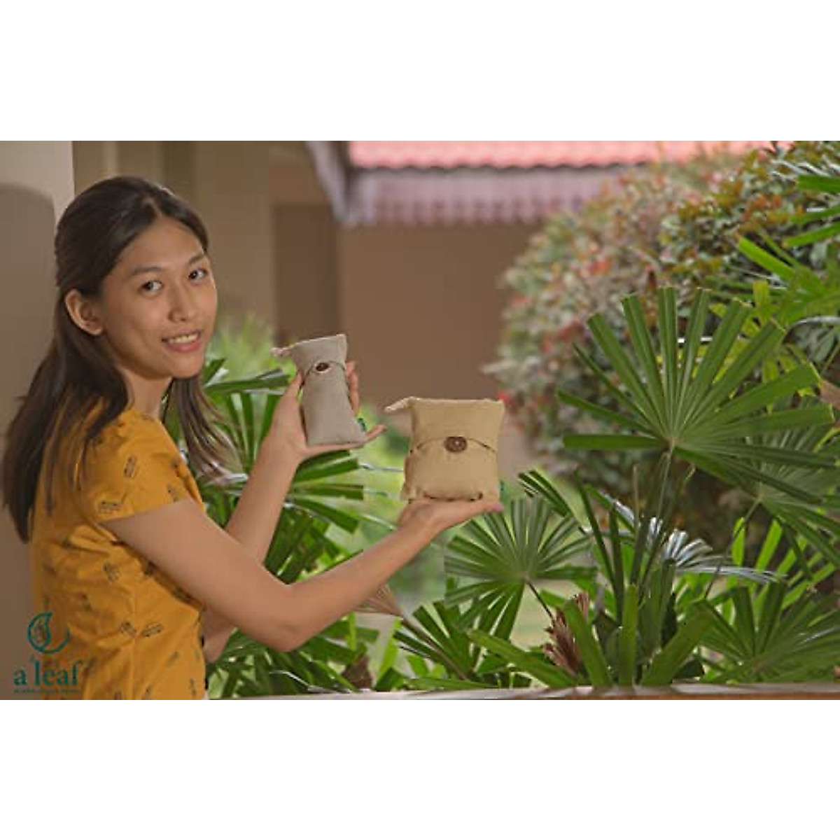 Bamboo charcoal air purifying bag, Naturally Dyed and Canada-Made odor absorber bags, a scent free, chemical free activated bamboo charcoal smell eliminator bags, 8 small light grey color bags