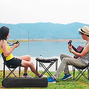 PATIKIL 35 Inch Camp Chair Replacement Bag, 2 Pack Nylon Foldable Carry Bag Storage Bag with Shoulder Strap for Outdoor Camping, Black