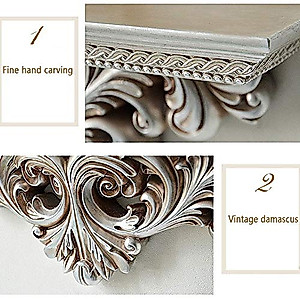 Axdwfd Floating Shelf Floating Shelf, Shelf Living Room Kitchen Shelf Wall Hanging Bracket Wall Decoration Display Stand (Color : Beige)