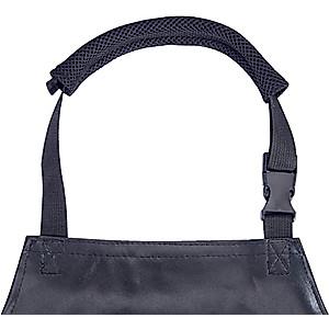 Homsolver Waterproof Apron,35" Heavy Duty Rubber Vinyl Dishwashing Apron,Lab Industrial Chemical Butcher Apron,Dish Apron