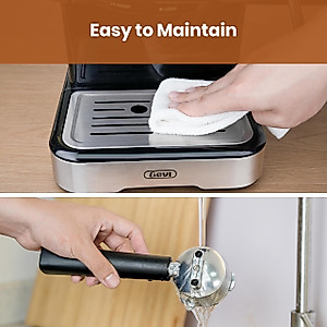 Gevi Espresso Machine High Pressure,Compact Espresso Coffee Machines with Milk Frother Steam Wand,Professional Coffee,Cappuccino,Latte Maker for Home,Espresso Maker, Gift for Coffee Lover, Dad or Mom