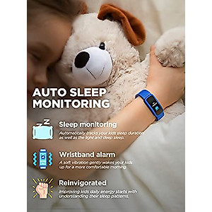 BIGGERFIVE Vigor Kids Fitness Tracker for Girls Boys Ages 5-15, Kids Watch with IP68 Waterproof, Pedometer, Kids Activity Tracker with Heart Rate Sleep Monitor, Calorie Step Counter Watch