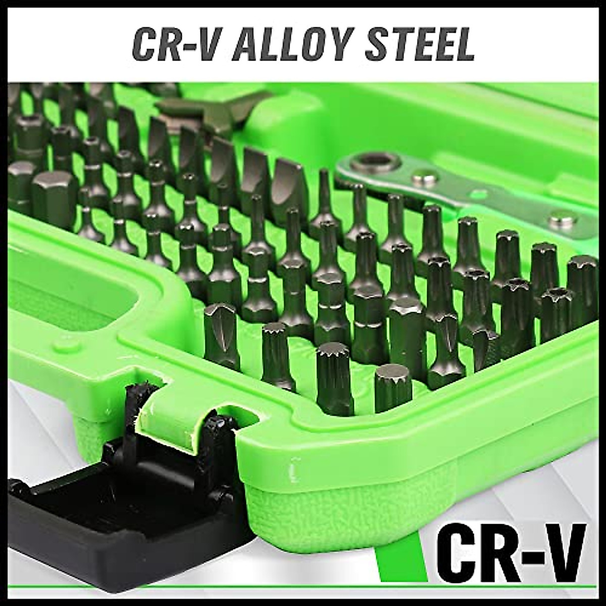 SWANLAKE 112PCS Security Bit Set Screwdriver Bit Set With Ratchet Wrench,Cr-V Steel