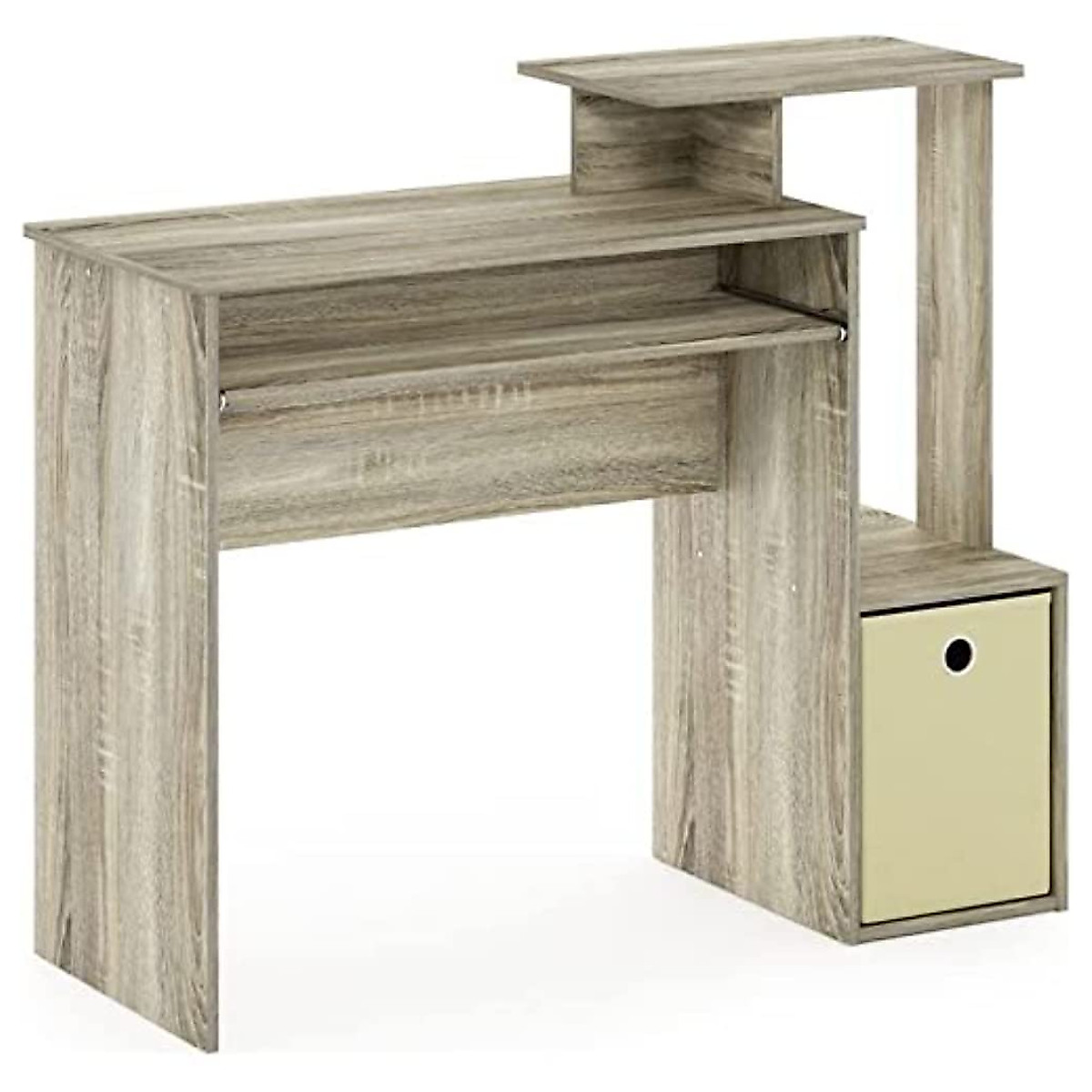 Furinno Econ Multipurpose Home Office Computer Writing Desk, Sonoma Oak/Ivory
