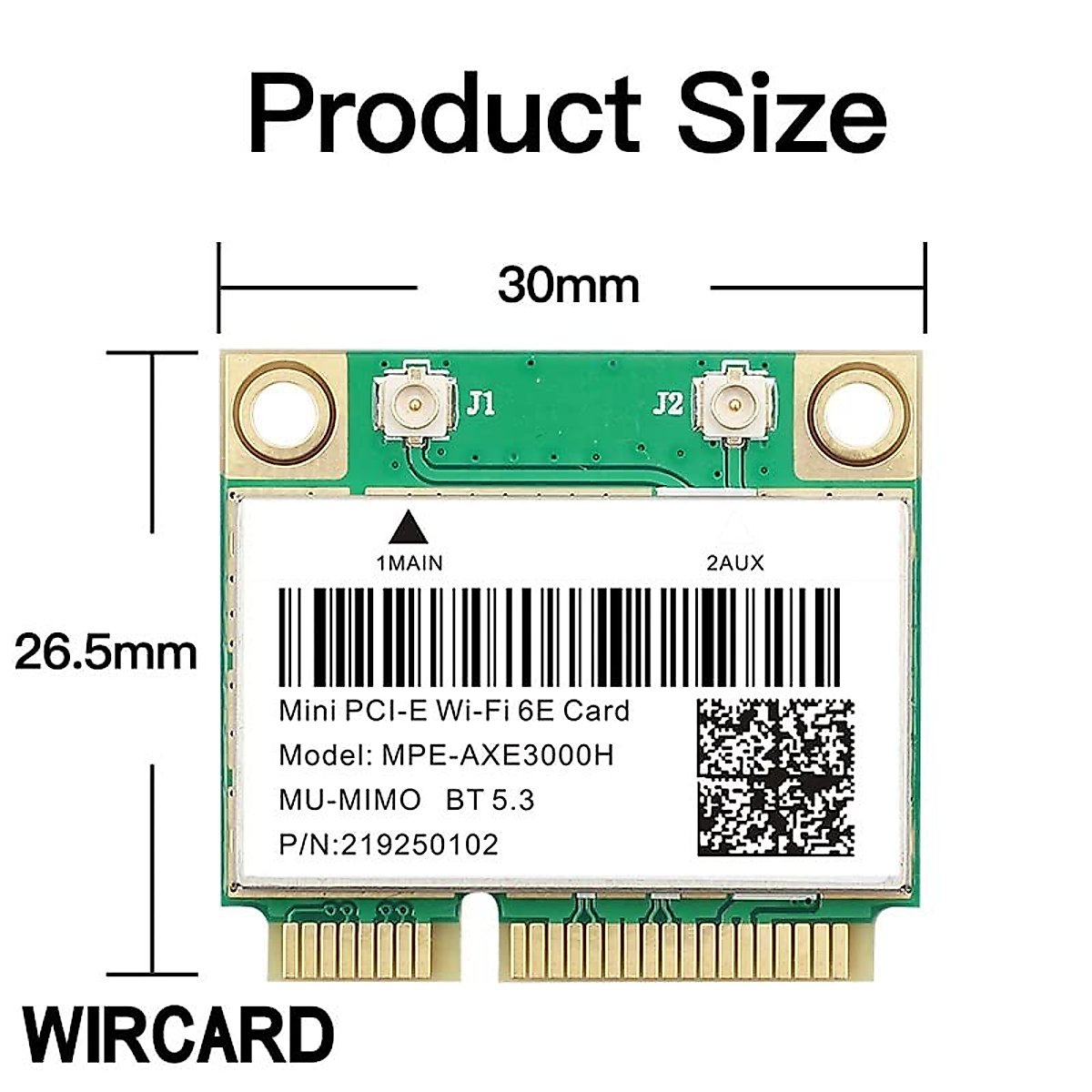 Teday WiFi 6E 3000Mbps Bluetooth 5.2 AX210HMW MPE-AXE3000H for Intel AX210 Wireless Mini PCI-E WiFi Card 802.11ax/ac 2.4G/5Ghz Adapter Than AX200