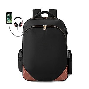 Travel Backpack Bag for Barbers and Hairstylist; Organizer Case for Clippers and Supplies Travel Bag for Barbers Tools with USB Port with PU