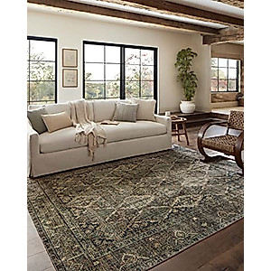 Loloi Magnolia Home by Joanna Gaines x Banks Spice/Blue 7'-6" x 9'-6" Area Rug