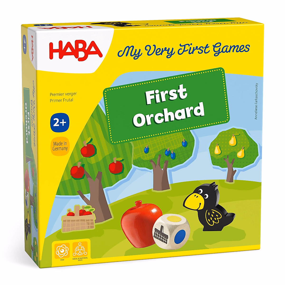 HABA My Very First Games - First Orchard Toddler Game - My First Orchard Game, Cooperative Toddler Board Games for 2 Year Olds - Made in Germany