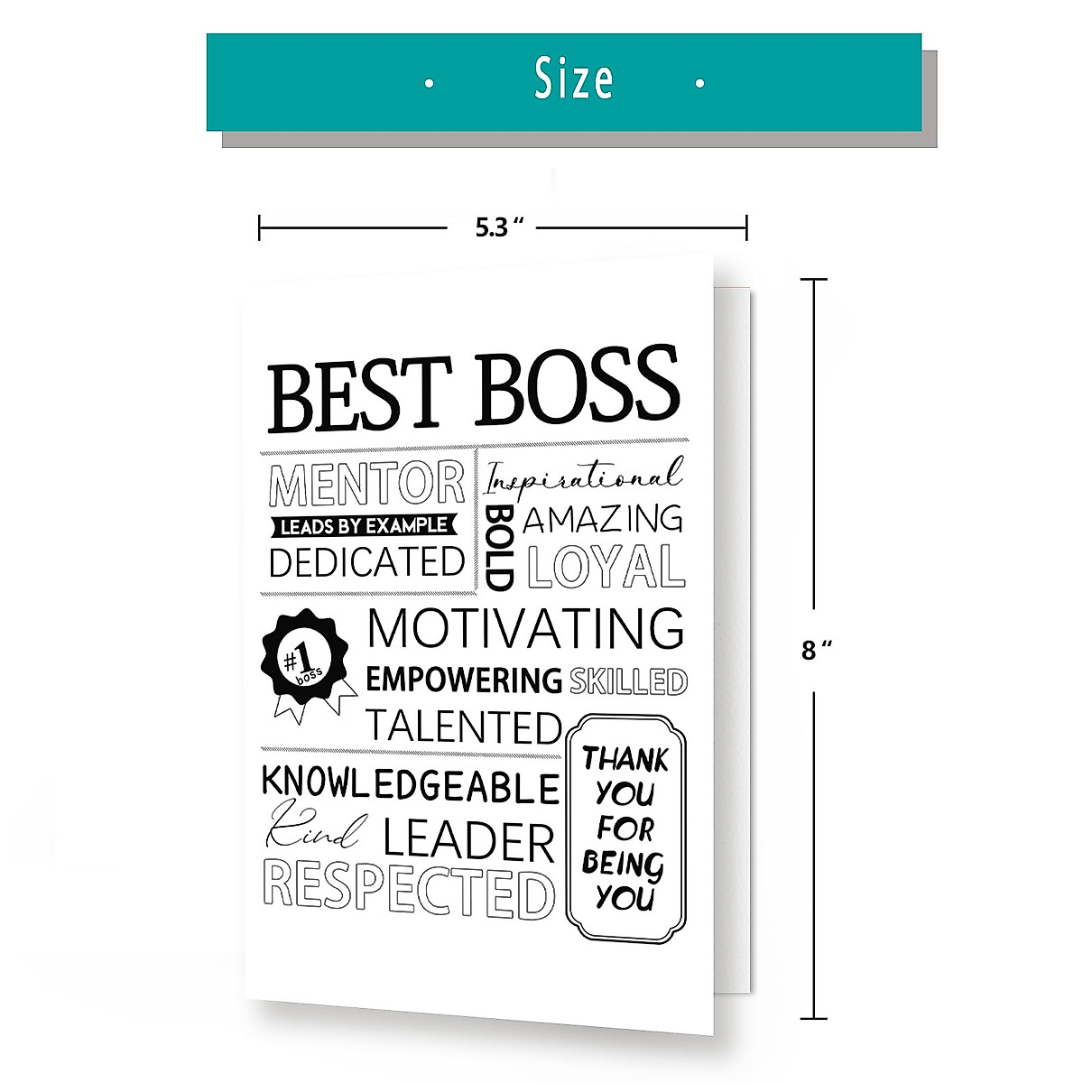 National Boss Day Card Gifts for Office Women Men, Best Boss Ever Card, Happy Boss Day Card from Group, Unique Bosses Day Card from Us Him Her