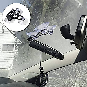 Car Radar Mounting Bracket Suction Cup Holder,Windshield Suction Cup Mount Holder Compatible with Laser Detectors & Radar Escort Passport 7500 X80 X70 X50 Solo S4 SC 55 s75 Beltronics RX65 Red