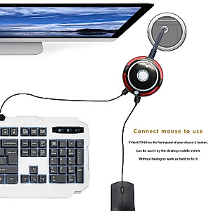 External PC Power Button,Desktop PC Power Button Computer Case Reset Switch External Remote Case Motherboard On/Off Button with Two USB and Audio Ports (160CM)