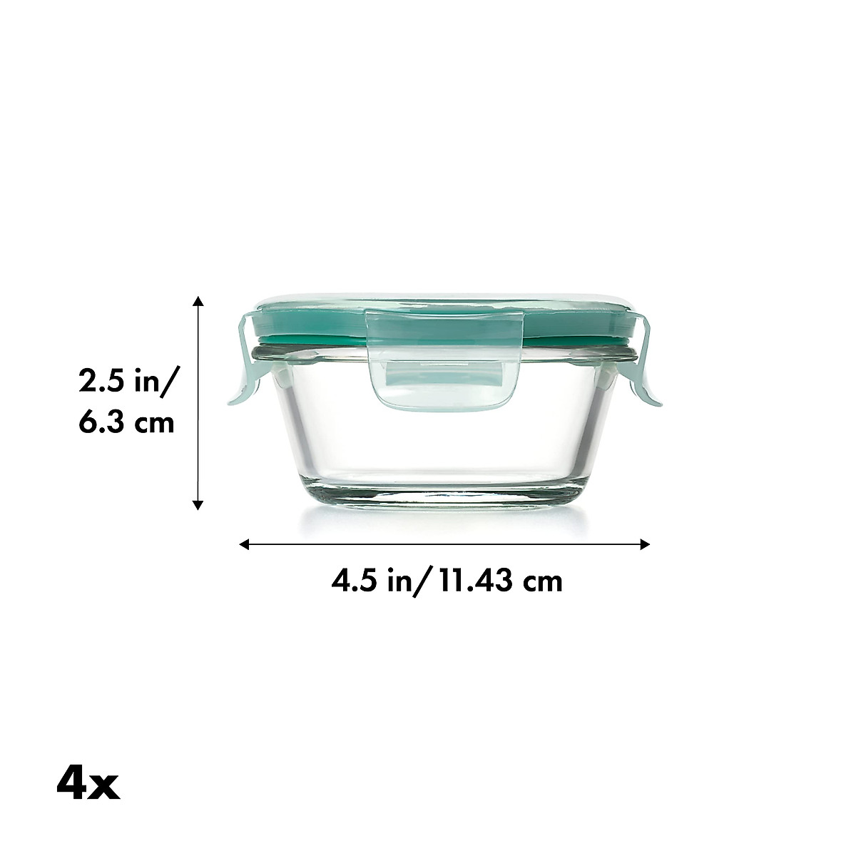 OXO Good Grips 8 Piece Prep, Serve and Store Smart Seal Glass Food Storage Set