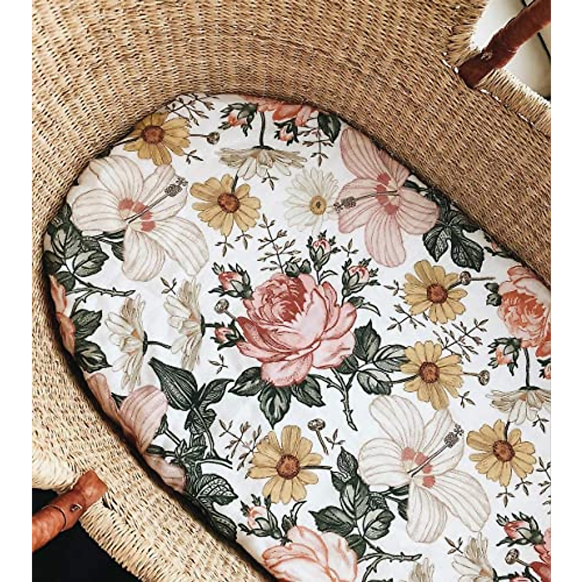 Stretchy Bassinet Sheet, Breathable Universal Cradle Sheet for Rectangle, Oval, or Hourglass Bassinet Pads/Mattress, Ultra Soft Fitted Sheets for Baby Boys Girls