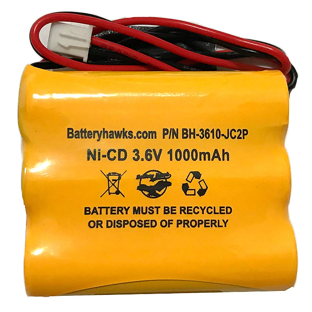 KRH15/51 KRH-15/51 JLEU9 3.6v1000mAh OSA107 A5289-1 3.6v 1000mAh Ni-CD Battery Pack Replacement for Emergency/Exit Light