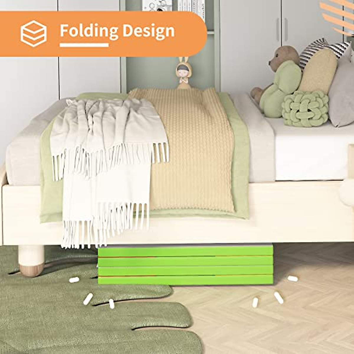 Kids Play Mat Foam Play Mat for Baby, Foldable Baby Foam Play Mat, Waterproof Non-Slip PVC Crawling Mat Suitable for Children's Room, Living Room, Kindergarten Or Nursery (Assorted)