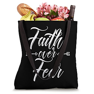 Faith over Fear Jesus Christian Men Women Tote Bag