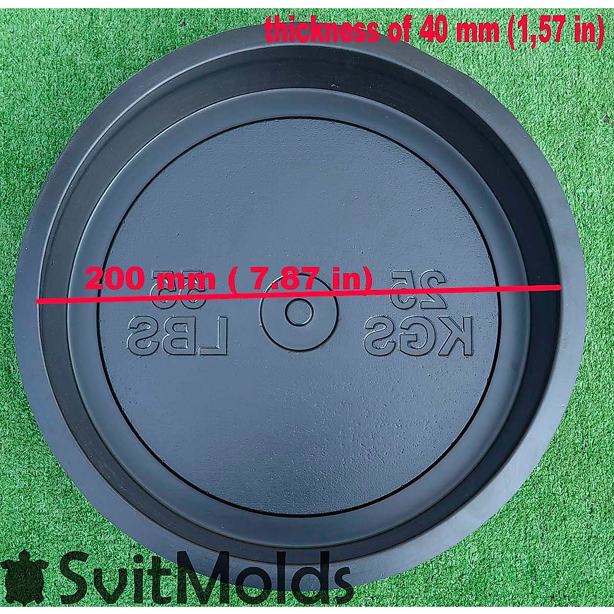 Molds Plates Set 5 pcs Molds CONCRETE WEIGHT PLATES BARBELL DISCS OLYMPIC LIFTING D55 (45Lb)