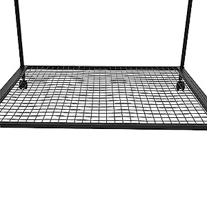 KarweuSu 3-Tier Shelf Food Preparation BBQ, Outdoor Cook Adjustable Station Table with Wheels, Heightened Bottom Grill Serving Cart Movable Trolley Storage (with Handle)