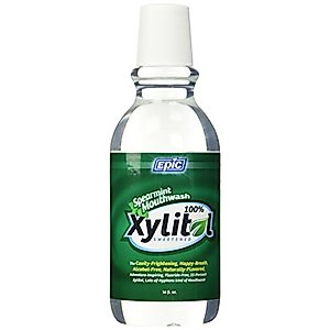 Epic Xyitol Spearmint Flavored Mouthwash, 16-Ounce