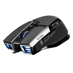 EVGA X17 Gaming Mouse, Wired, Grey, Customizable, 16,000 DPI, 5 Profiles, 10 Buttons, Ergonomic 903-W1-17GR-KR