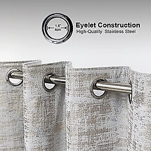 always4u 100% Blackout Soft Velvet Curtains for Bedroom Living Room Thermal Energy Saving 63 Inches Long Luxury Gold Foil Print Drapes 2 Panels Silver