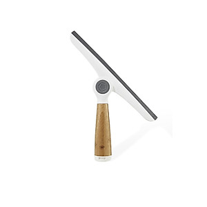 Full Circle Wipe Out Pivoting Shower Squeegee with Hanging Hook, 2 Piece, White