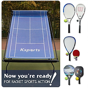 Ksports Tennis Rebounder Net with Carry Bag, Blue