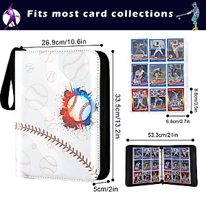 CECOKESO Card Binder 9 Pocket, Fits 900 Cards with 50 Removable Sleevesves,Trading Card Binder with Sleeves, Baseball Card Binder, Sports Card Binder Collectible Trading Card Albums