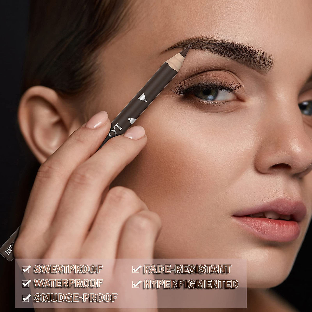 7Pcs Multicolor Eyebrow Pencil Eyeliner Set, Waterproof Eye Brow Pencil, Easy to Coloromen Women Professional Eyebrow Pencil Smudge Proof Long Lasting Makeup Eye Liners (Multicolor)