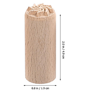 5pcs Wood Pottery Tools Stamps Wooden Clay Pottery Stamps Natural Wood Stamps with Mixed Patterns Patterns Round Pottery Stamps Floral Wooden Printing Stamps for DIY Clay Birthday