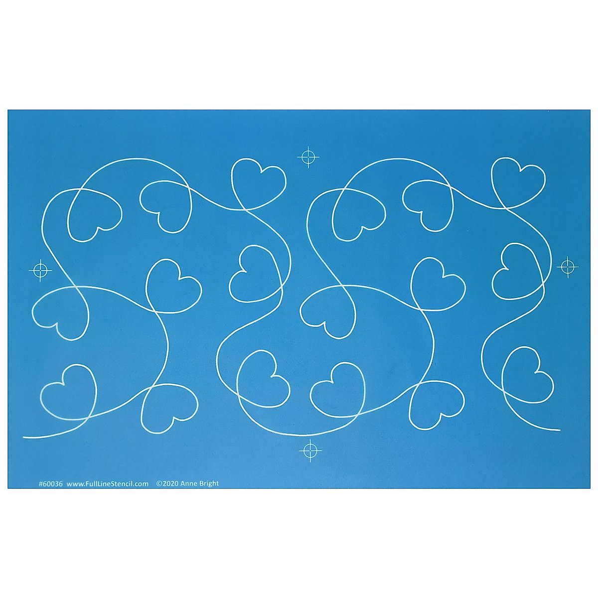 Full Line Stencil 3-Pack Edge to Edge - Cloudy Skies, Large Stipple Meander, & I Love It - Continuous Line Templates for Free Motion Quilting, Domestic Machine, Hand, Long-Arm Quilting